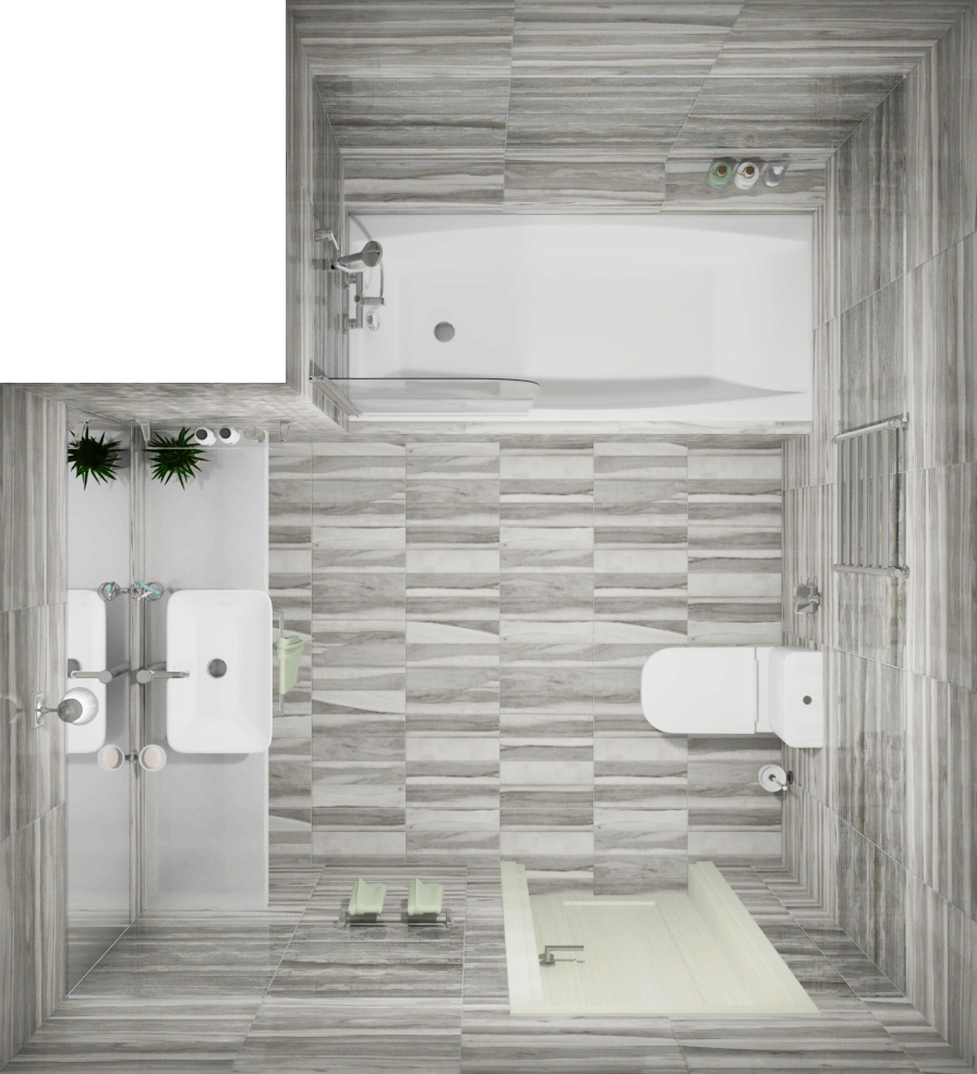 Дизайн-проект Grace плитка готовые решения для ванной комнаты цена, фото, купить на сайте Laparet