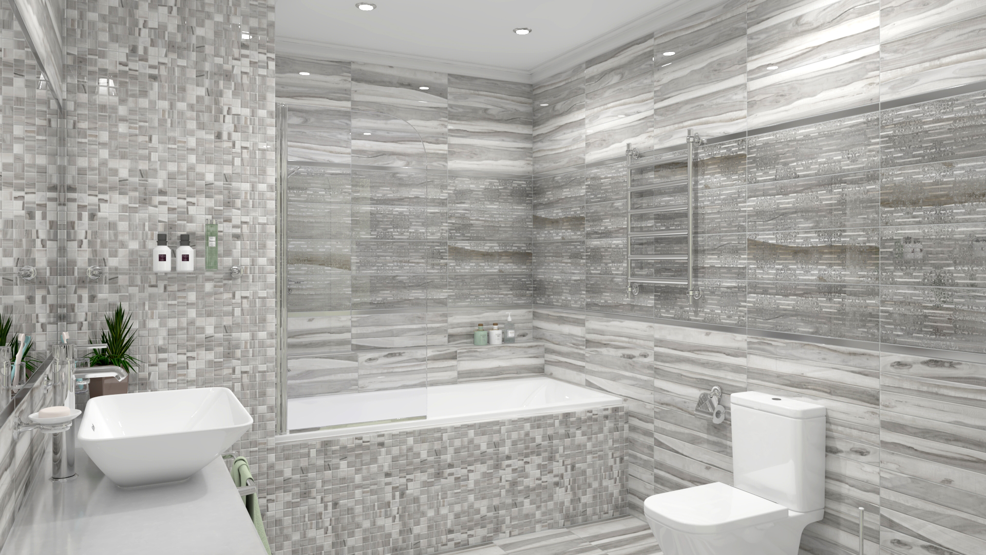 Дизайн-проект Grace плитка готовые решения для ванной комнаты цена, фото, купить на сайте Laparet