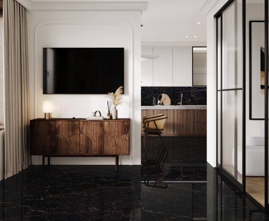 Купить Nirvana black Керамогранит черный Полированный по цене 1 190 рублей в интернет-магазине ...