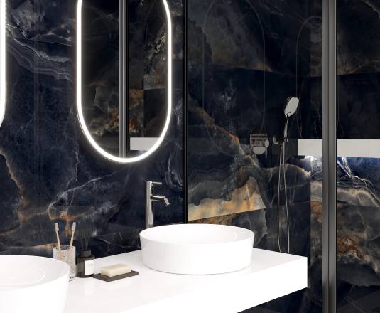 Купить Interstellar black Керамогранит чёрный полированный по цене 3 190 рублей в интернет ...